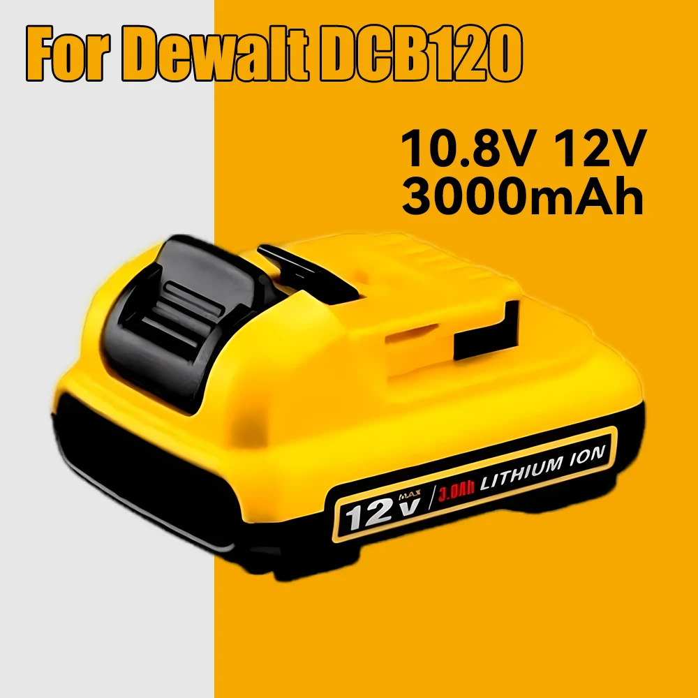 3000mAh-12V-Volt-Max-Lithium-Ion-Battery-Replacement-for-DeWalt-DCB120 ...