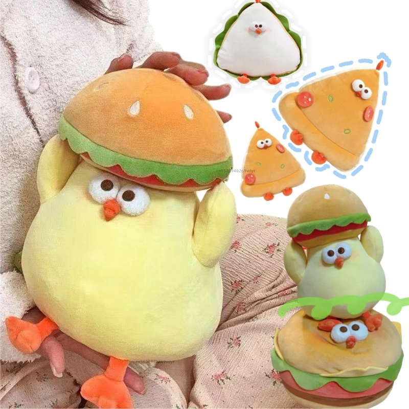 Adorable Burger Sandwich Pizza Chicken Plush Toys Pillow Soft ...