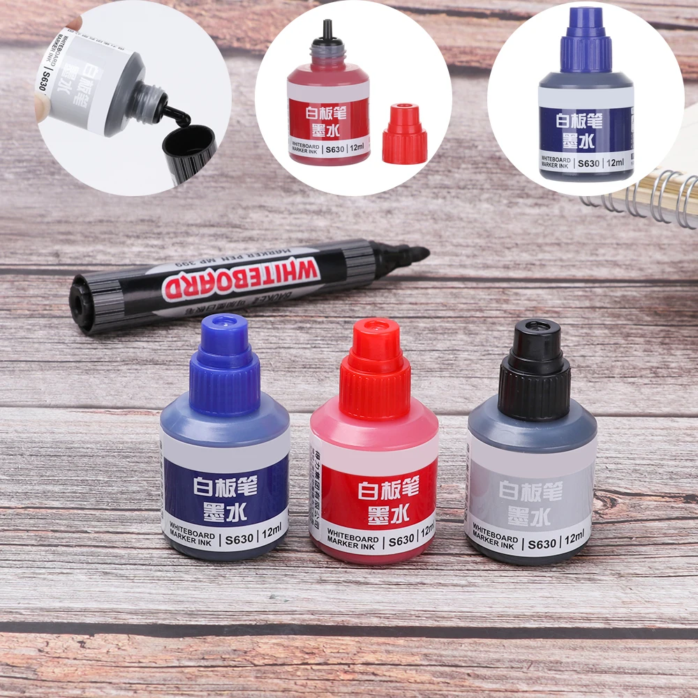 12ml Refill Ink Whiteboard Marker Pen Ink Instantly Dry Erasable Ink ...