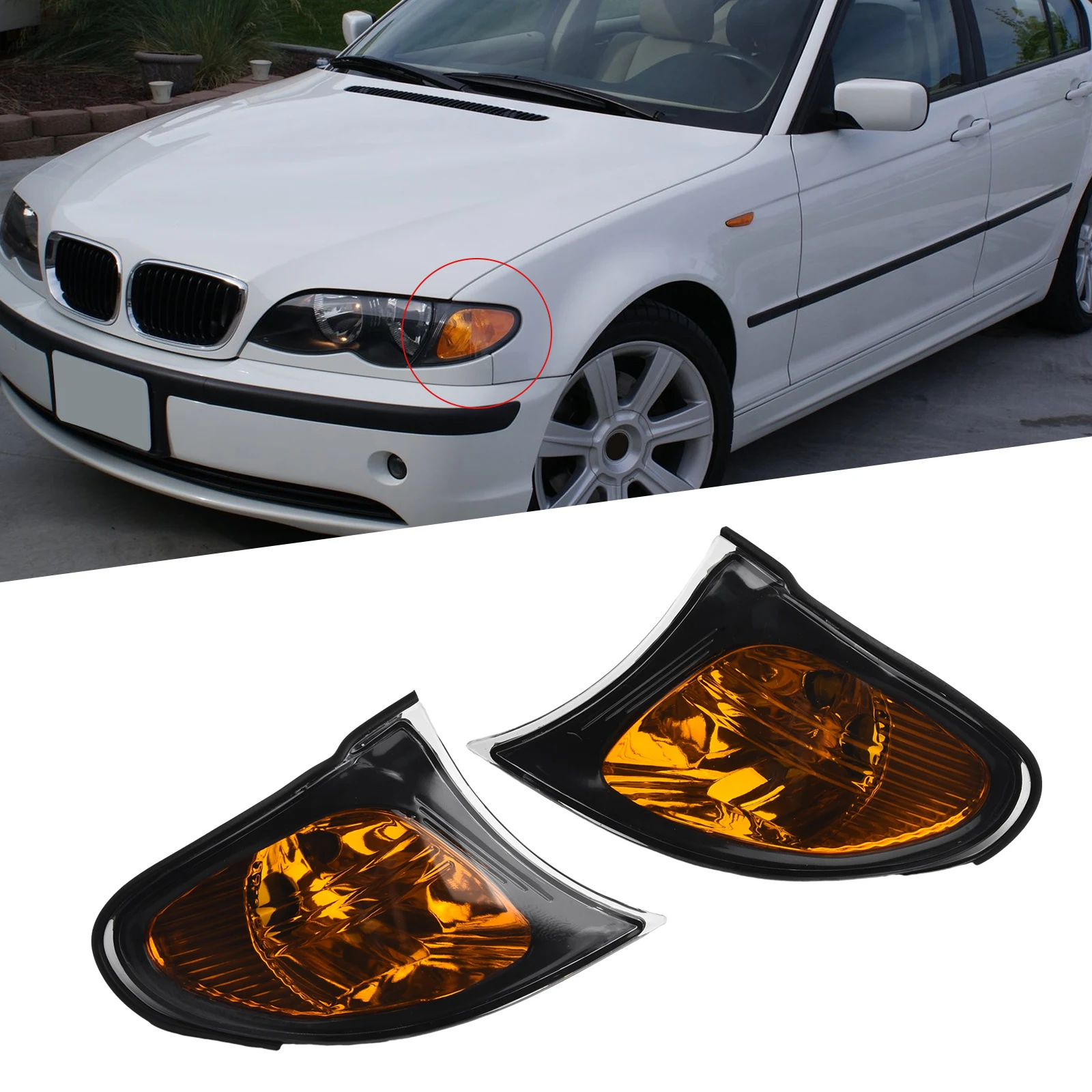 Corner-Lights-For-BMW-2002-05-E46-3-SERIES-4D-Sedan-Turn-Signal-Lamps ...