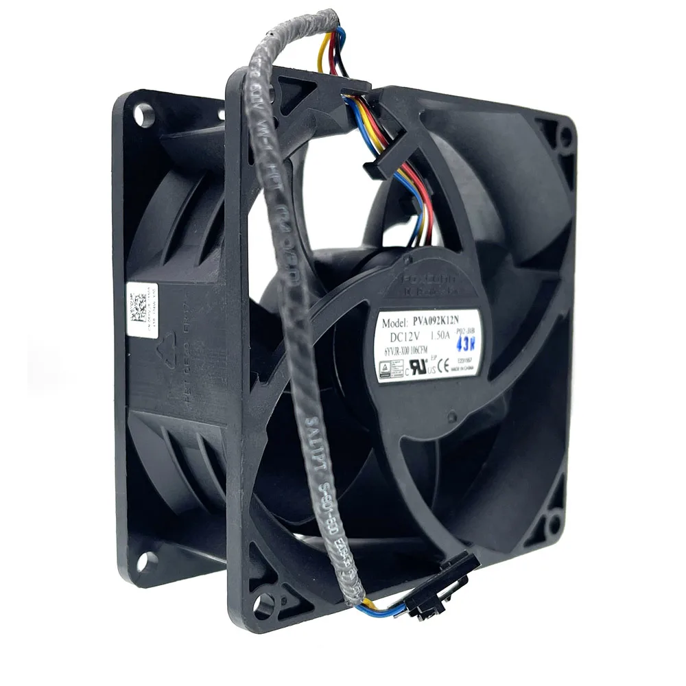 6YVJR-X00-PVA092K12N-92mm-9238-12V-1-50A-106CFM-Strong-Air-Flow-Axial ...