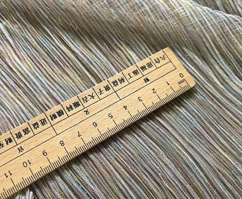 1x1-5meter-cool-brown-ruffled-pleated-laser-fabric-cloth-material-dress ...