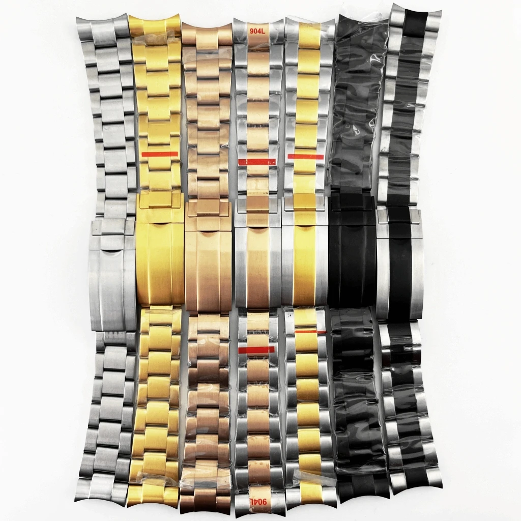 20mm-Watch-Strap-Glide-Lock-Clasp-Stainless-Steel-Silver-Rose-Gold ...