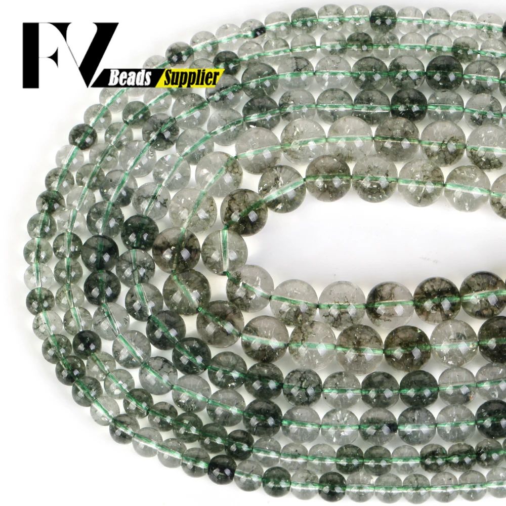 Natural Stones Green Crystal Phantom Ghost Quartz Beads for Jewelry ...
