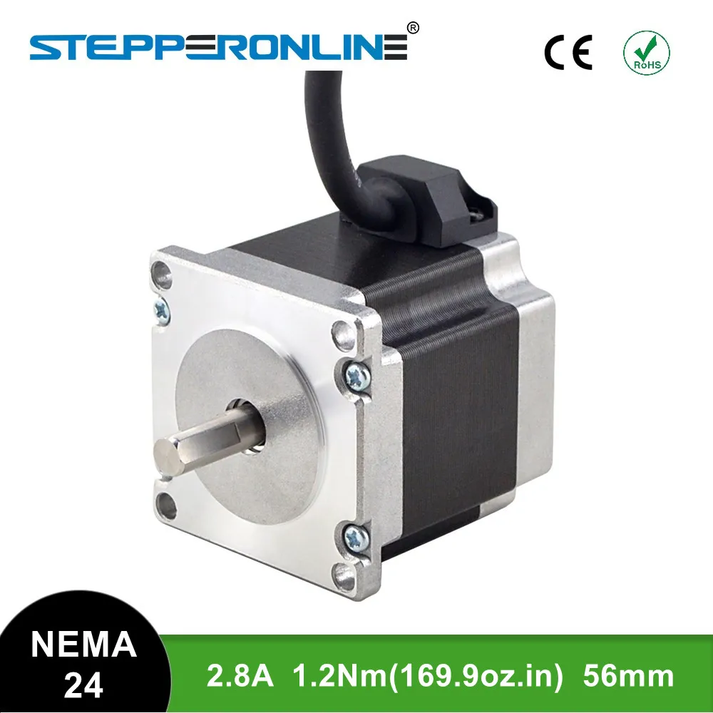 Dual Shaft Nema 23 Stepper Motor 1.2nm(178.4oz.in) 2.8a 56mm 4-lead 57 Motor 8mm Shaft For Cnc ...