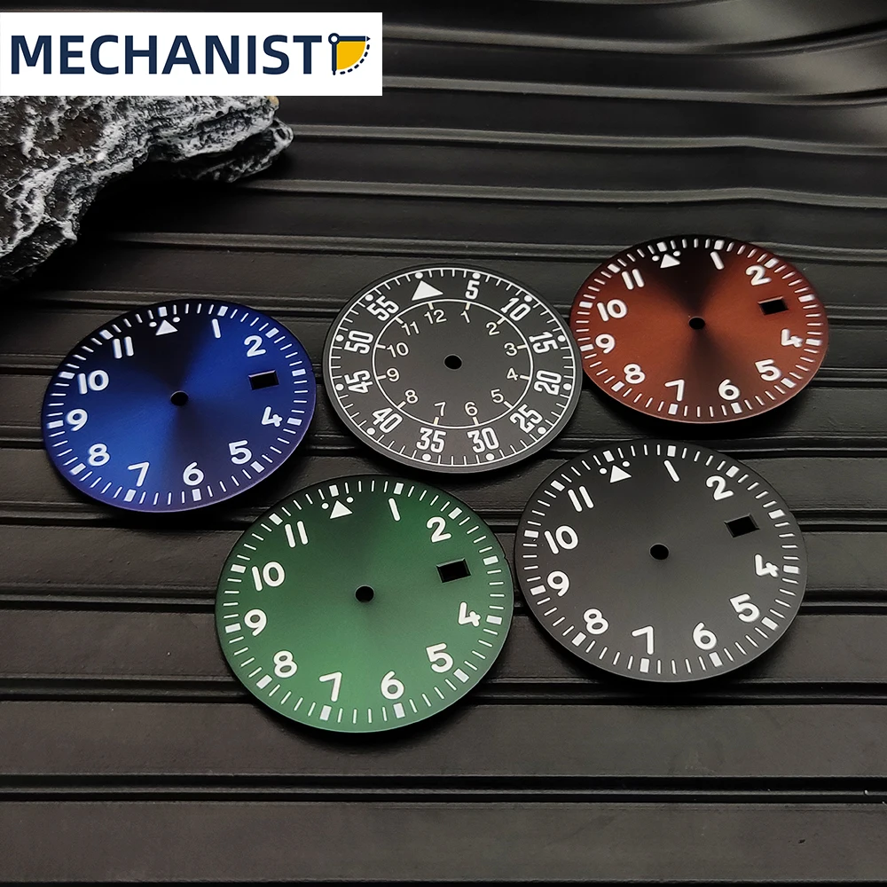 Mechanical - modified flight case vintage surface sun-striped dial 33.8 ...