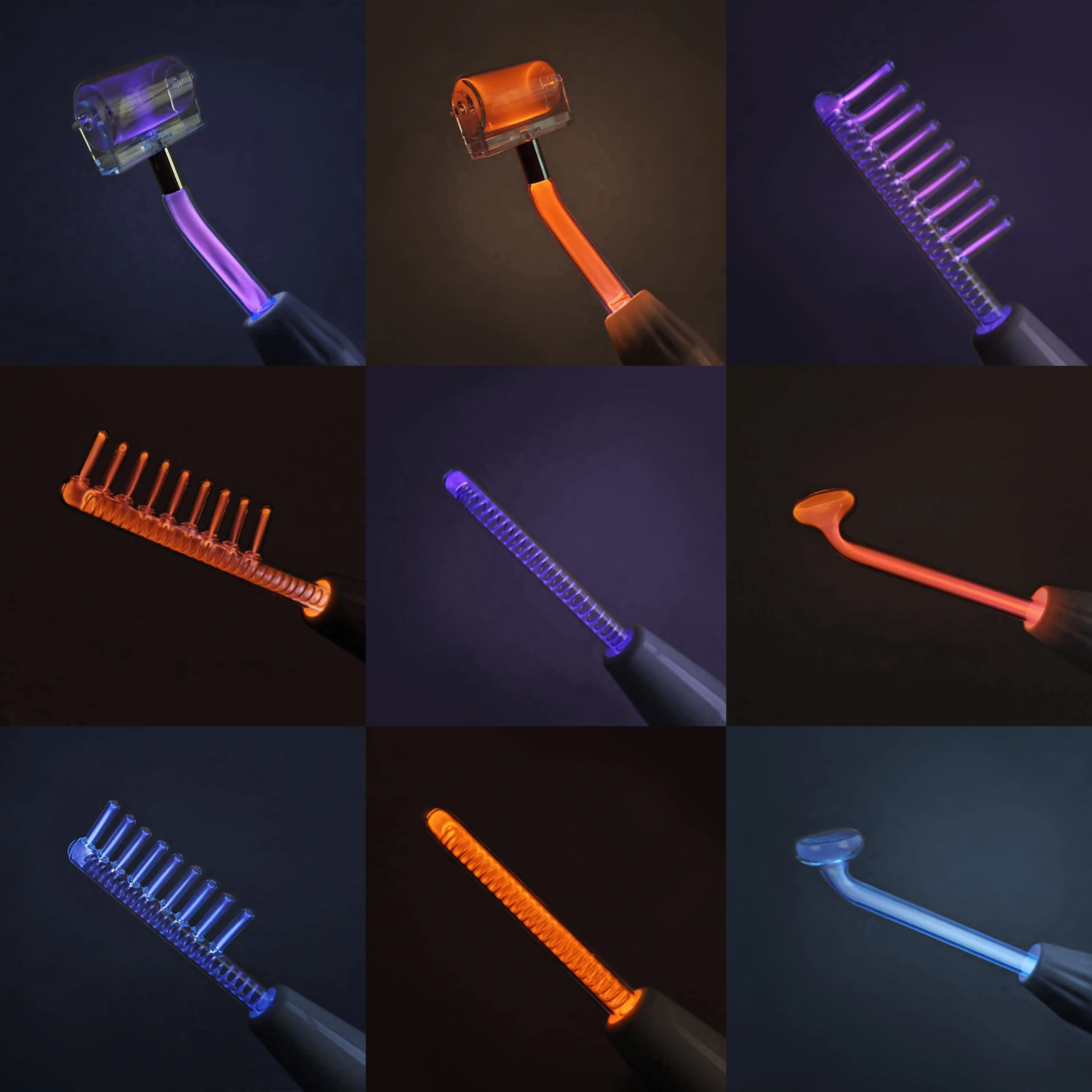 High Frequency Replacement Electrodes Glass Tube Facial Electrotherapy ...