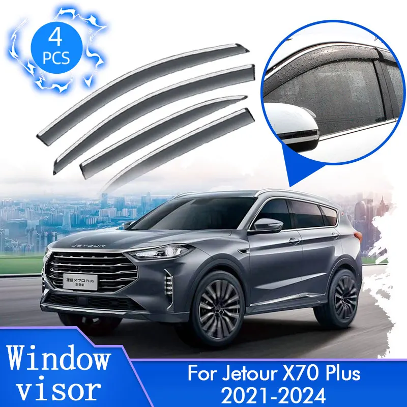 4x-For-Jetour-X70-Plus-Soueast-DX8-2021-2022-2023-2024-Rain-Sun-Window ...
