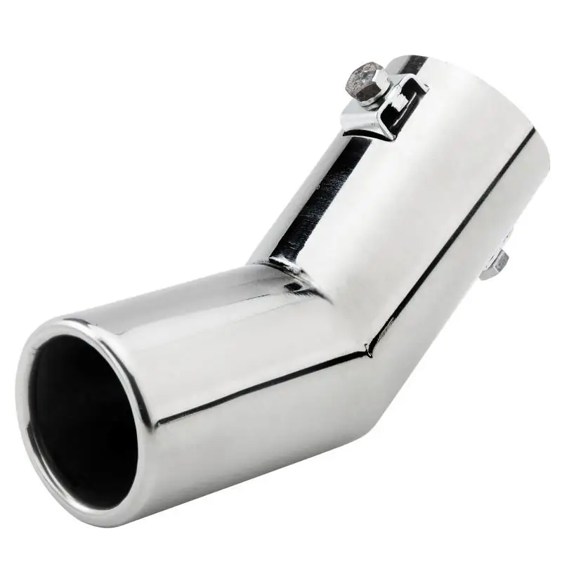 51mm-Car-Exhaust-Muffler-Pipe-Inlet-Diameter-Stainless-Steel-Flat-Round ...