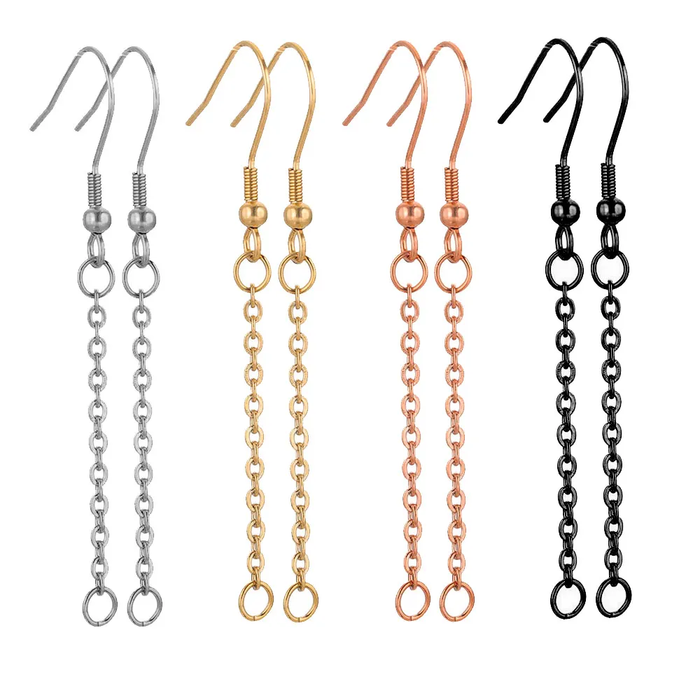 20pcs-Stainless-Steel-Chain-Earrings-Hooks-Wire-Ear-Hooks-Connectors ...
