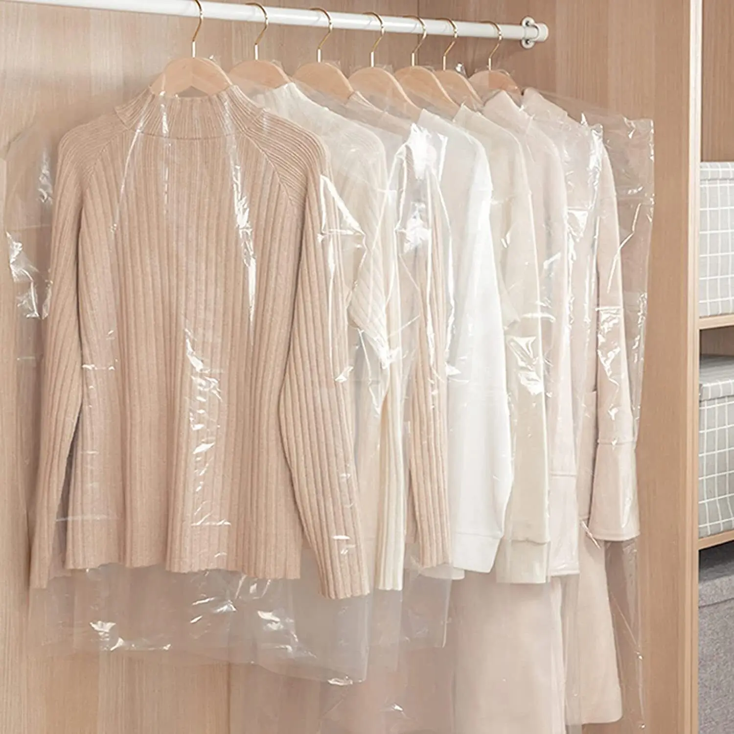 Clothes-Dust-Cover-Plastic-Waterproof-Transparent-Clothing-Covers-Home ...