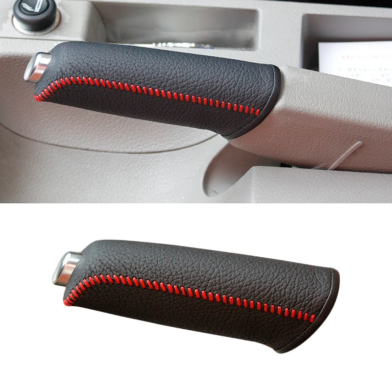 Custom Car Hand Brake Covers Top Layer Leather Case for Audi A4L ...