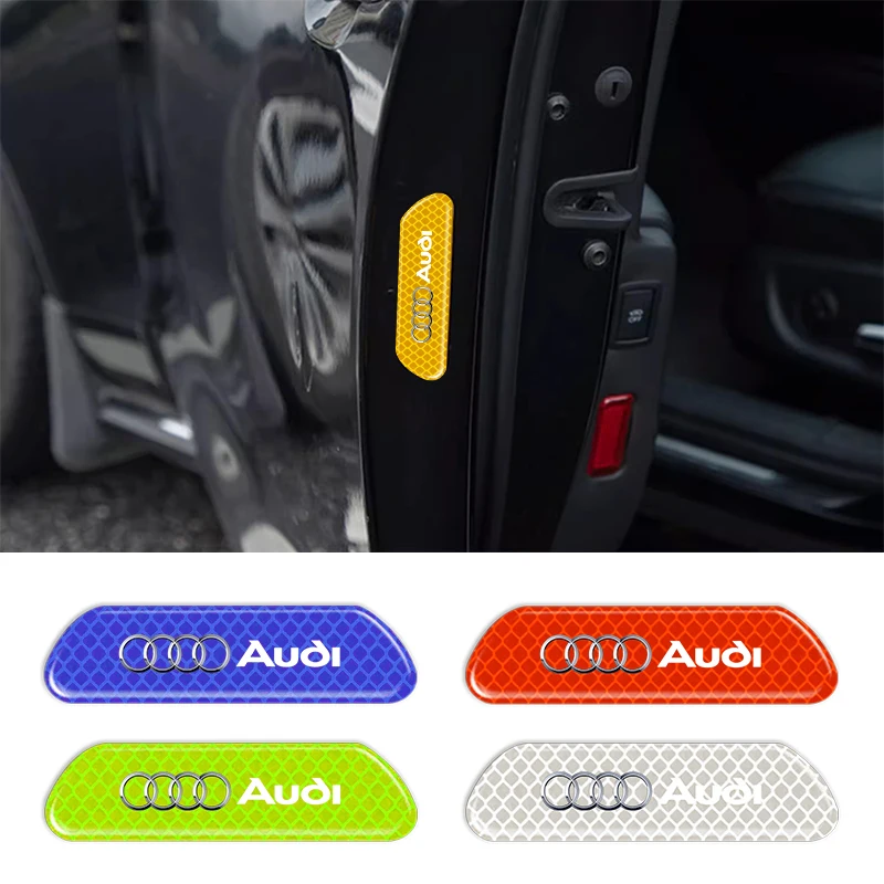 4PCS/set Car Reflective Strips Warning Stickers For Audi A4 A6 A7 RS A5 ...