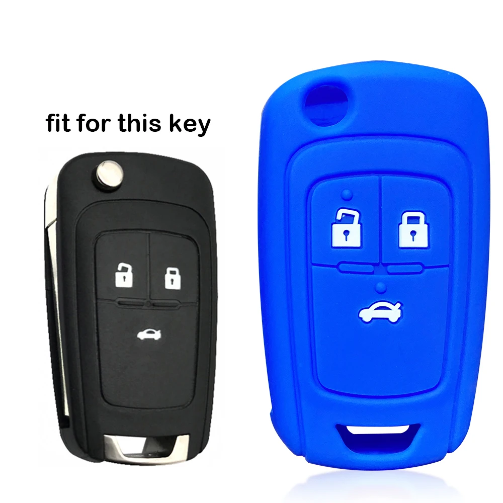 Silicone Car Key Case Shell Cover Fob For Chevrolet Cruze Aveo Trax ...