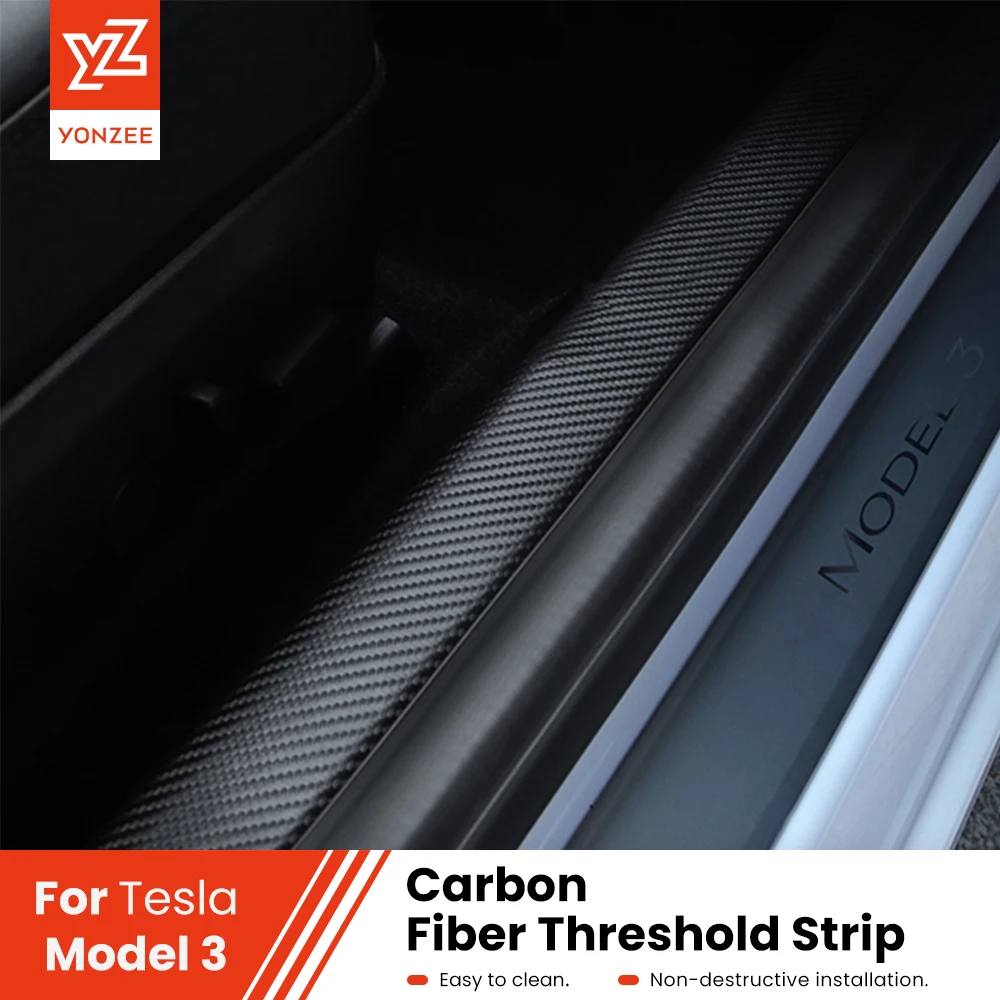 YZ-For-Tesla-Model-3-Car-Stickers-Anti-Scratch-Door-Sill-Protector-Car ...