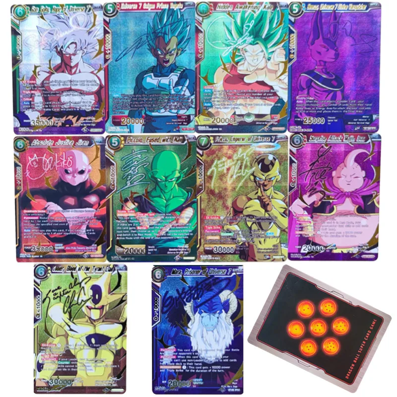 10Pcs-Anime-Dragon-Ball-Super-Tcg-Goku-Card-Flash-Cards-Autograph-Card ...