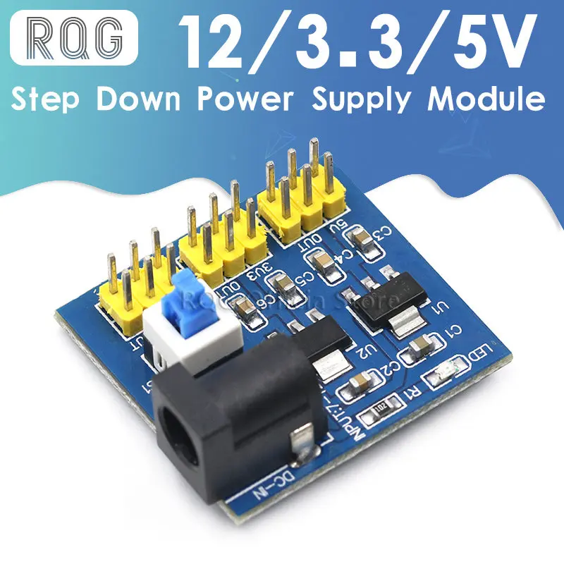 Módulo de alimentação pra arduino 12v pra 3.3v 5v|Reguladores de tensão ...