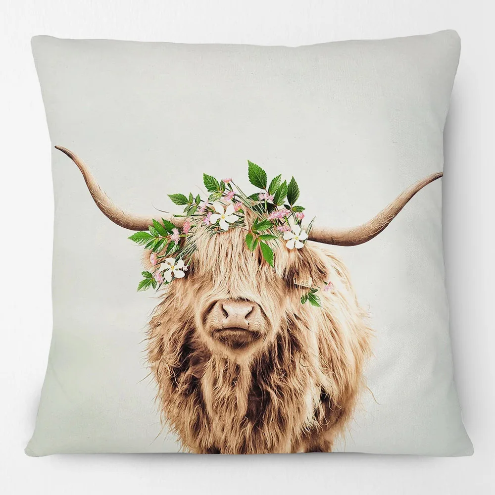Highland Cow Pillow Cover | Highland Cattle Pillow | Cow Cushion ...