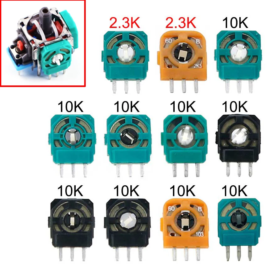 Sony PS4 Video Game Controllers 5-Pack Analog Joystick Potentiometers ...