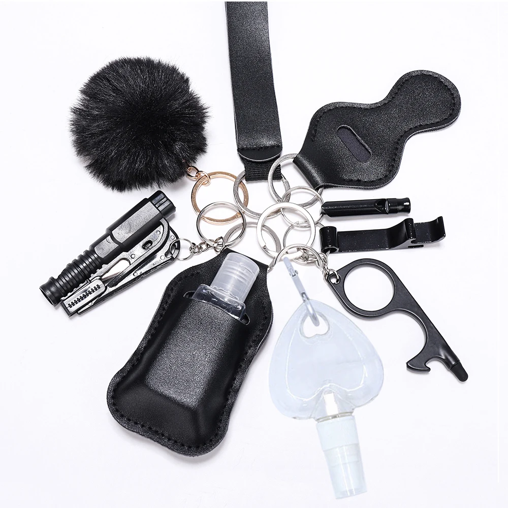 10pcs/Set Self Defense Keychain Set For Women Safety With Window ...