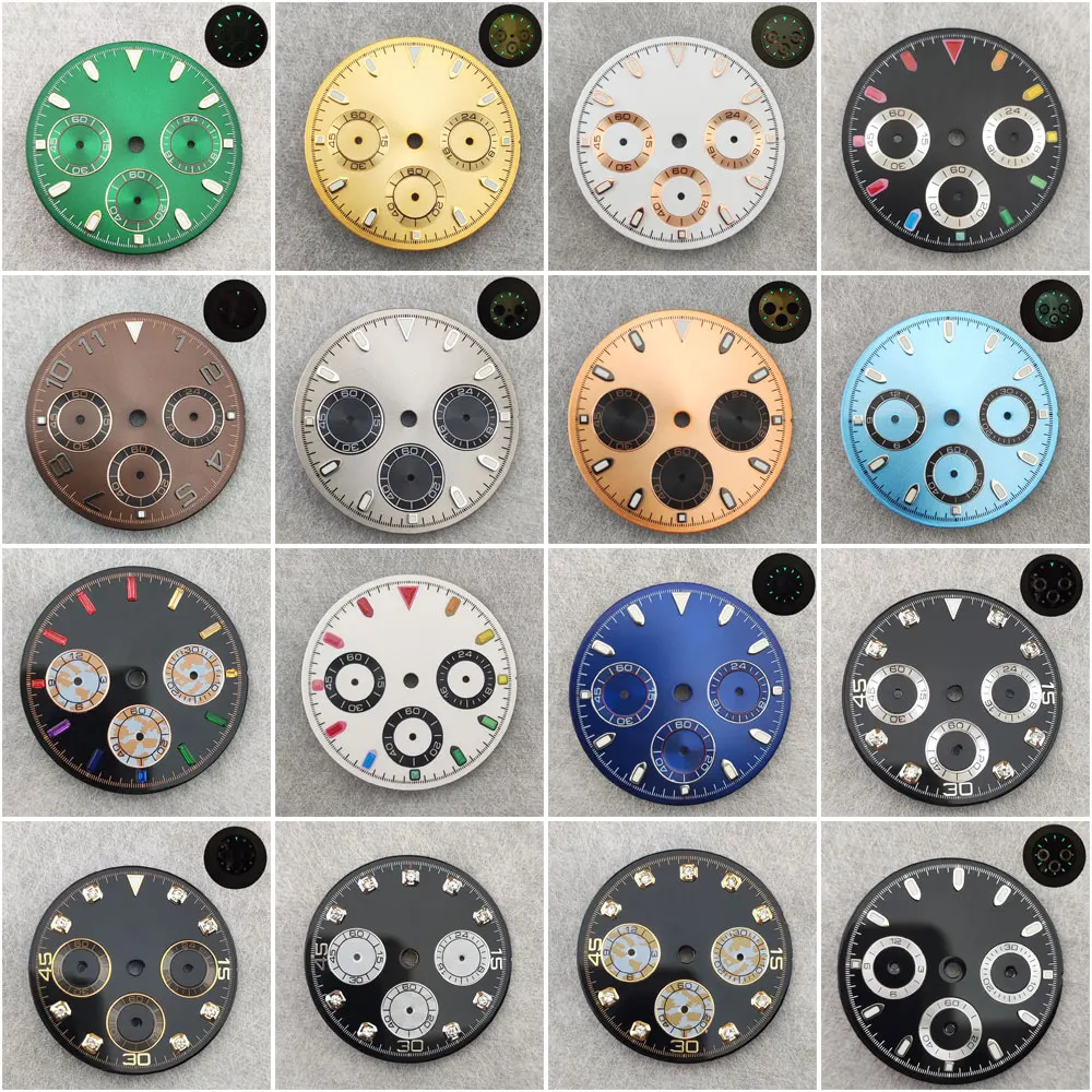 29mm-Panda-Dial-Suitable-for-VK63-Movement-Green-Glow-Custom-Logo ...