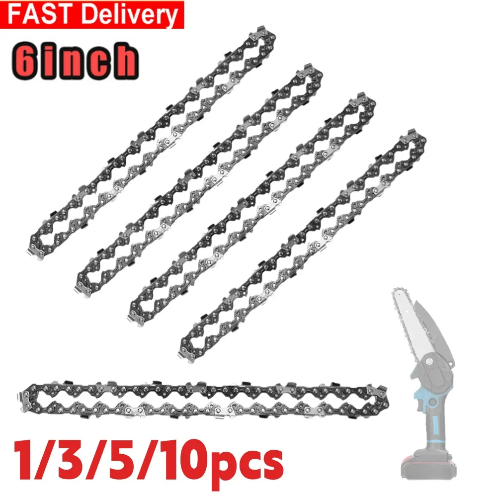 6-Inch-Mini-Chainsaw-Chain-Set-Cordless-Electric-Saw-Chain-Wood-Branch ...