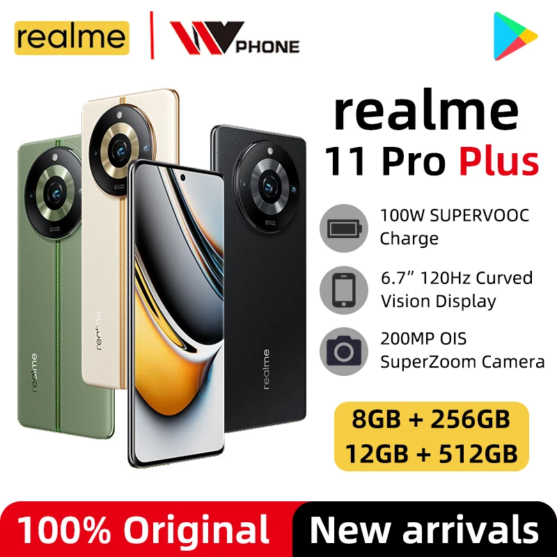 Realme 11 Pro Plus Smartphone 5G, Mtk Dimensity 7050, 6.7 ", 120Hz FHD + AMOLED, 200MP OIS ...