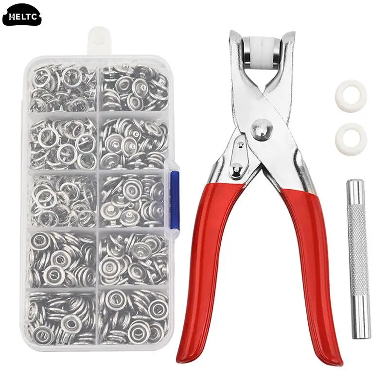 ive prong Button Installation Tool Snap Tool Kit Metal Snap Ring Belt ...
