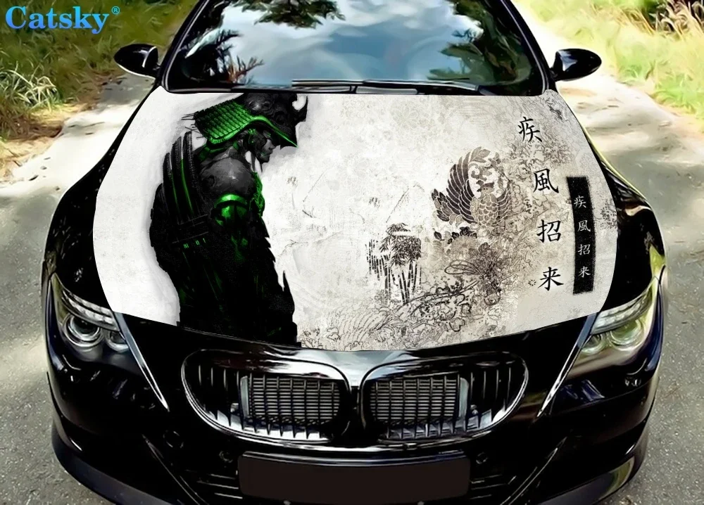 Fantasy-Samurai-Car-Hood-Vinyl-Stickers-Wrap-Vinyl-Film-Engine-Cover ...