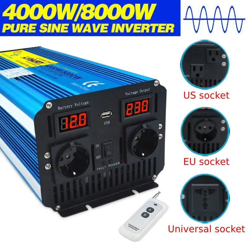 DC12V-24V-to-AC-220V-110V-127V-Pure-Sine-Wave-Inverter-4000W-8000W-LED ...