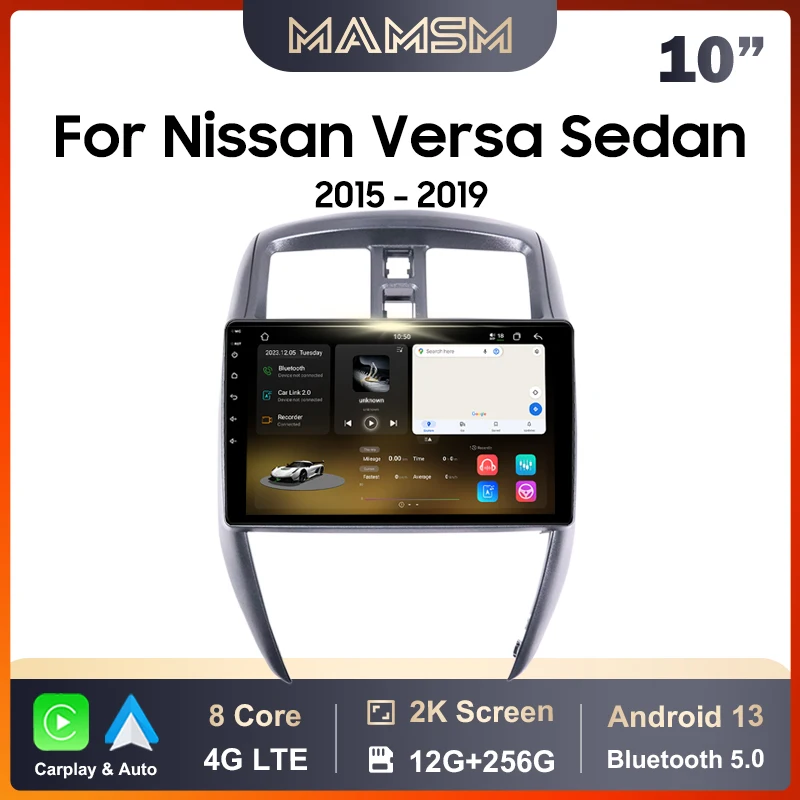 MAMSM Car Radio for Nissan Versa Sedan(LHD) 2015-2019 10.1Inch Android ...