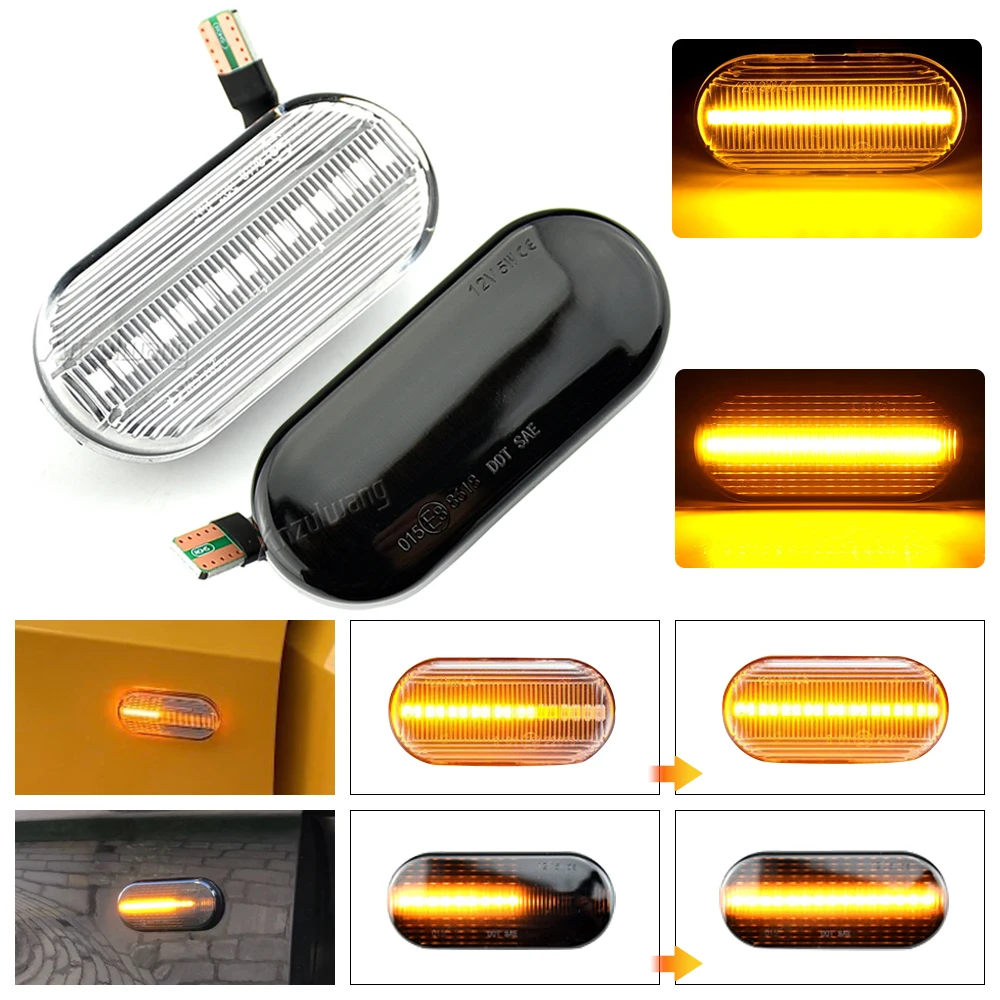 2PCS-Led-Dynamic-Side-Marker-Turn-Signal-Light-Sequential-Blinker-Light ...