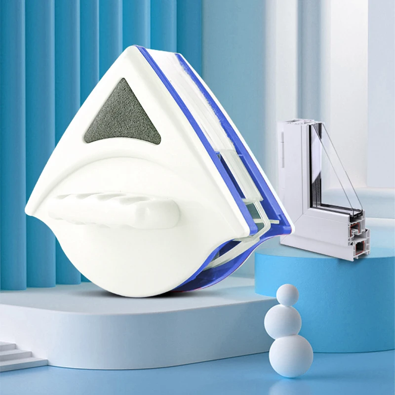 Magnetic-Glass-Wiper-Window-Cleaner-Surface-Cleaning-Brush-Triangular ...