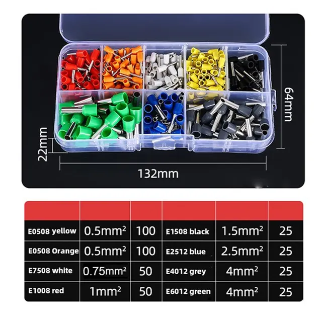 400pcs Tube Type Terminal Set European Type Tube Type Terminal ...