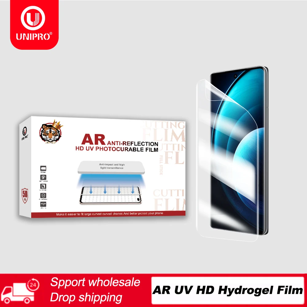 UNIPRO 20 50Pcs UV Fiberglass Protective Film HD Fiber Glass Protective ...