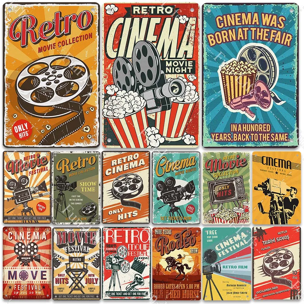 Carteles-Vintage-de-pel-cula-cartel-de-esta-o-de-Metal-placa-Retro ...