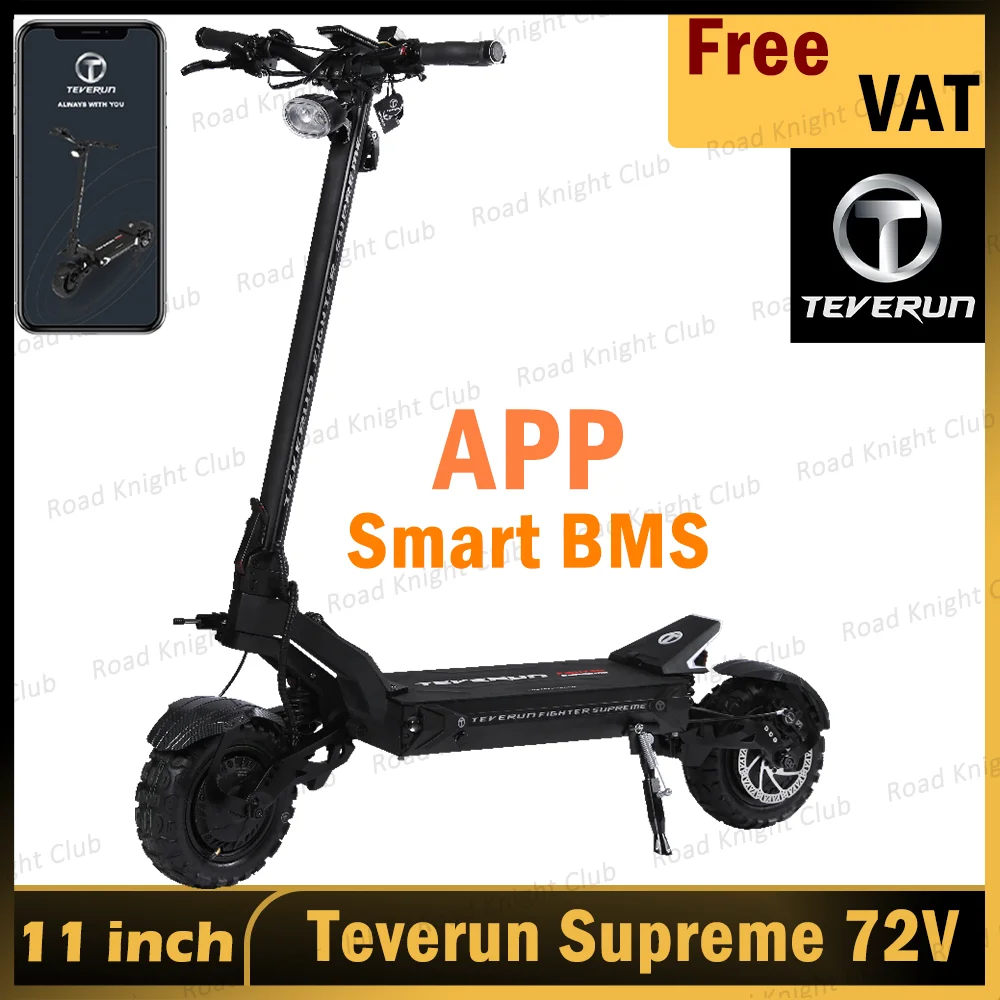 TEVERUN patinete eléctrico Fighter Supreme, 72V, 35Ah, APP Smart BMS Blade, monopatín con Motor ...