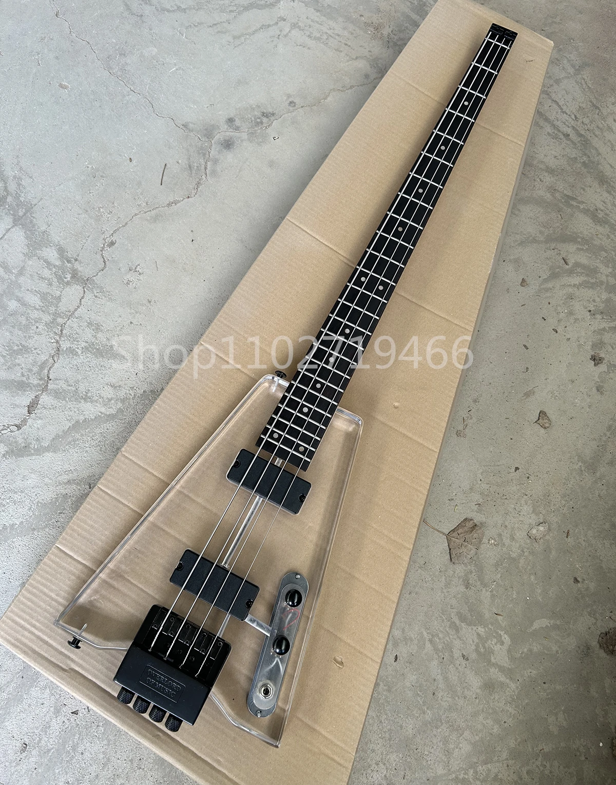 Factory-Headless-Acrylic-4-Strings-Electric-Bass-Guitar-Rosewood ...