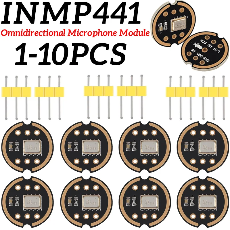 1-10PCS-INMP441-Omnidirectional-Microphone-Module-I2S-Interface-Low-Power-MEMS-High-Precision ...