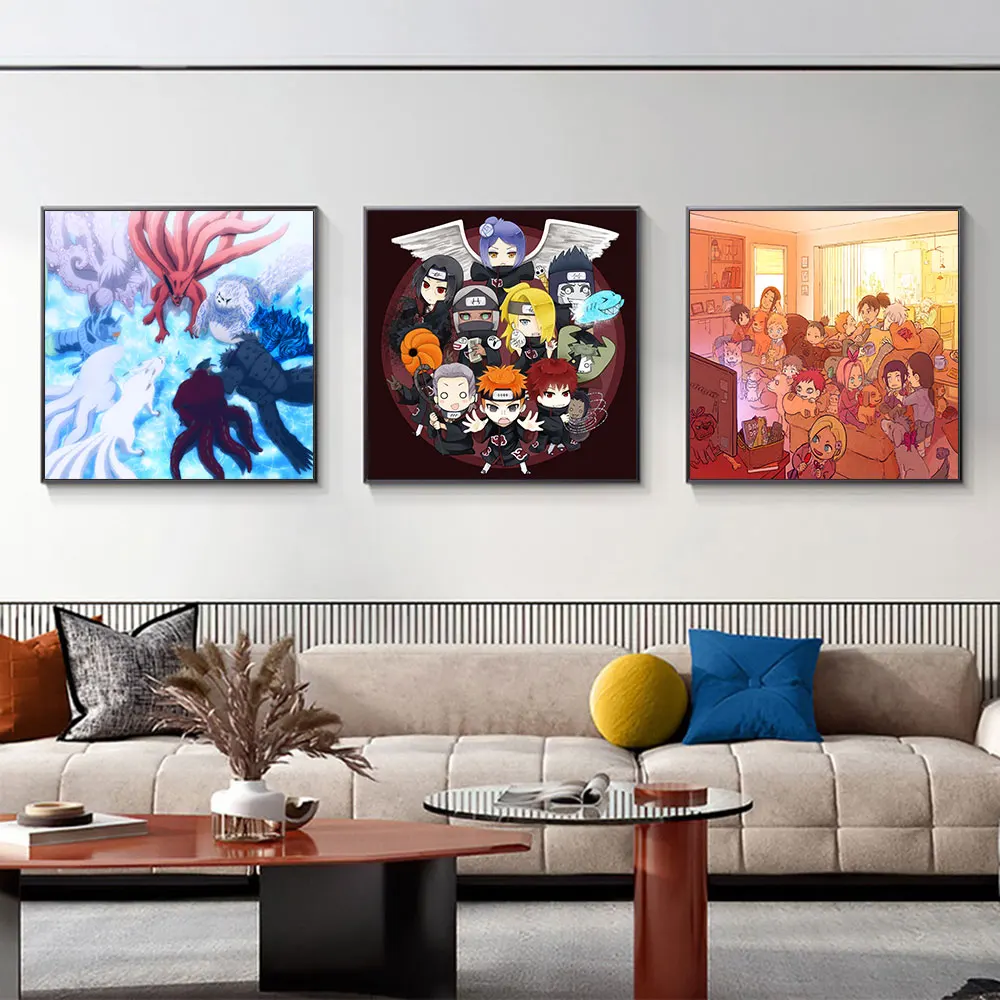 Anime-Naruto-Peripherals-Posters-All-Figures-Kawaii-Picture-Art-Prints ...