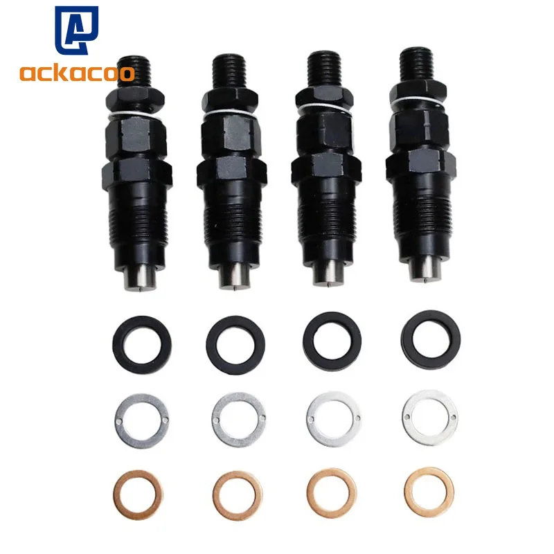 4pcs 4M40 4M40T Fuel Injector Nozzle w/ Washer for Mitsubishi Delica ...
