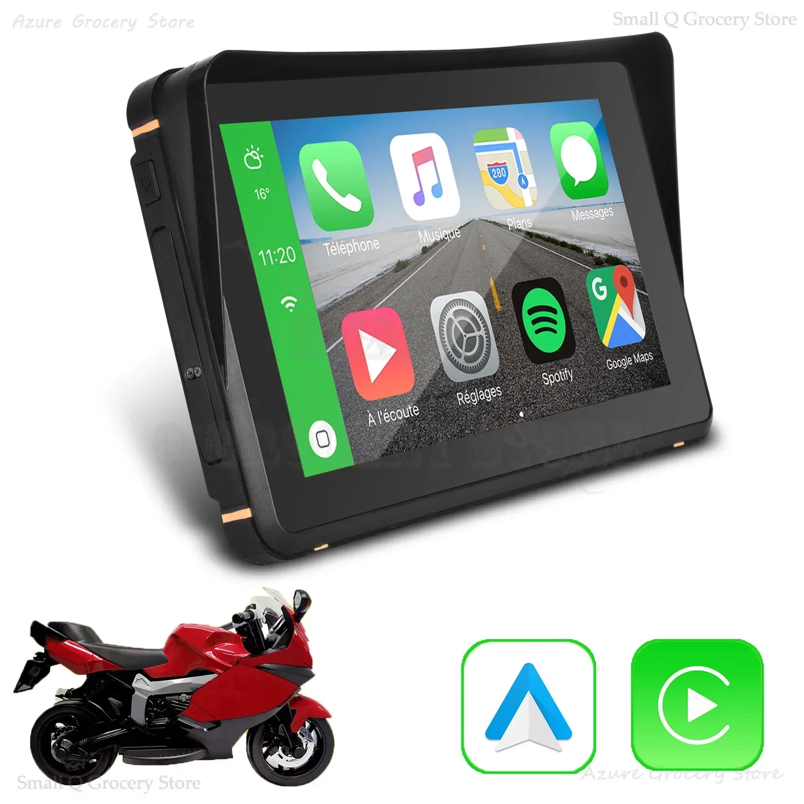 7-Zoll-Touchscreen-Motorrad-Spezial-Navigator-Motorrad-Carplay-Monitor ...