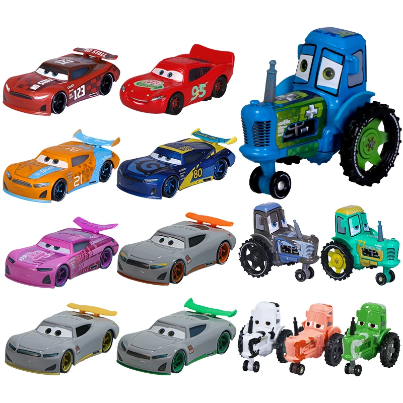Disney Pixar Cars 2 3 Metal Diecast Vehicle Lightning McQueen Mater ...