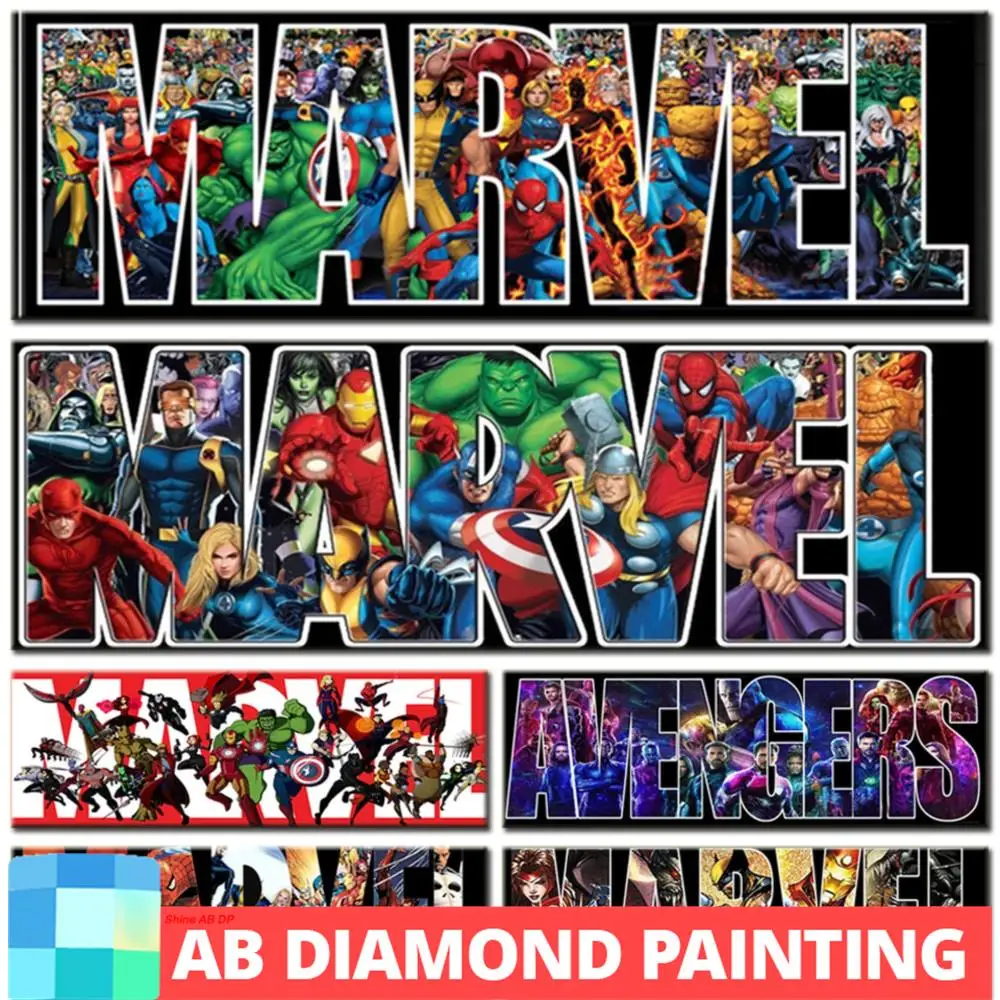 AB-Northern-Lights-Mosaic-Avengers-5D-Diamond-Painting-Disney-Superhero ...