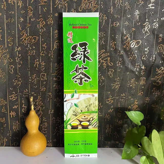 250 G Queshe Törmelék Tea Táska Cipzáras Táskák Kínai Törött Zöld ...