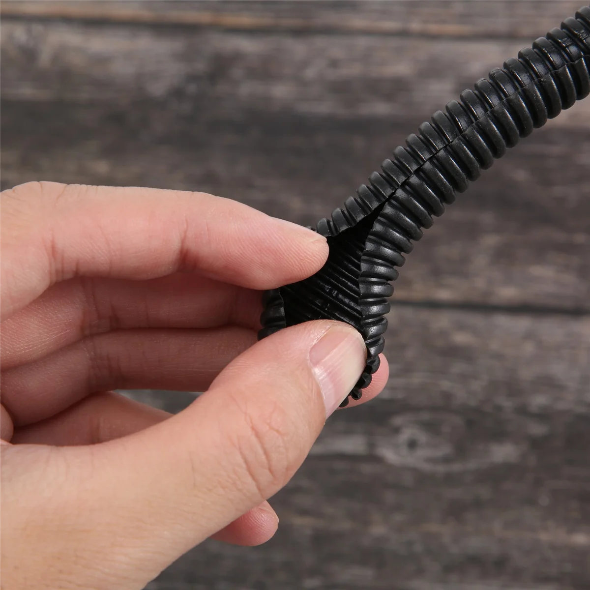 25-Ft-Split-Wire-Loom-Conduit-Polyethylene-Tubing-Black-Color-Sleeve ...