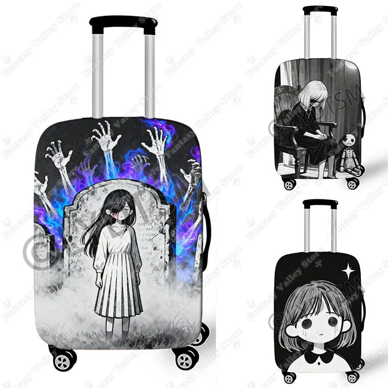 18-30 Inches Cartoon Horror Manga Girl Pattern Luggage Cover Crying ...