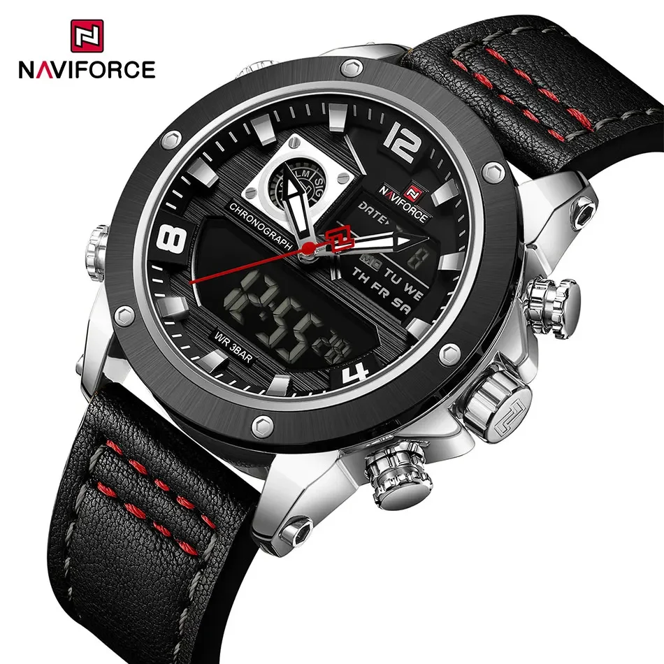 NAVIFORCE Dual Display Watches For Men Top Brand Luxury Military ...
