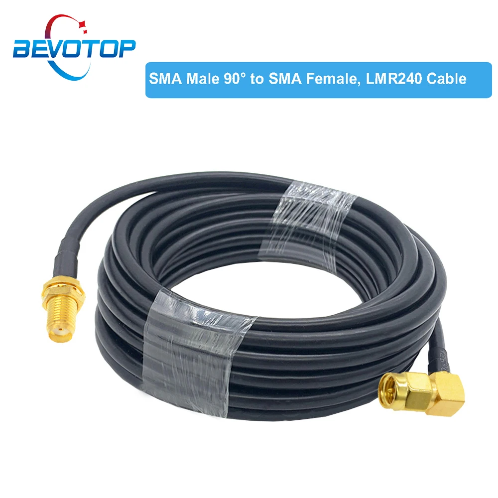 LMR240 Cable SMA Male 90° to SMA Female Jack RF Coaxial Cable 50-4 ...