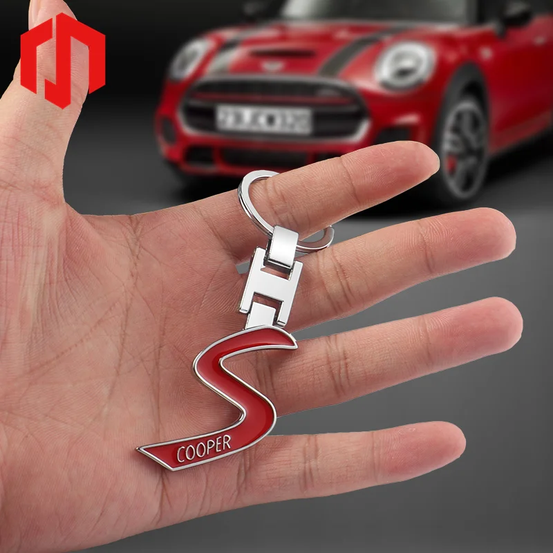 Metal Car Keychain for Mini Cooper S Car Accessories Logo Letter Mark ...